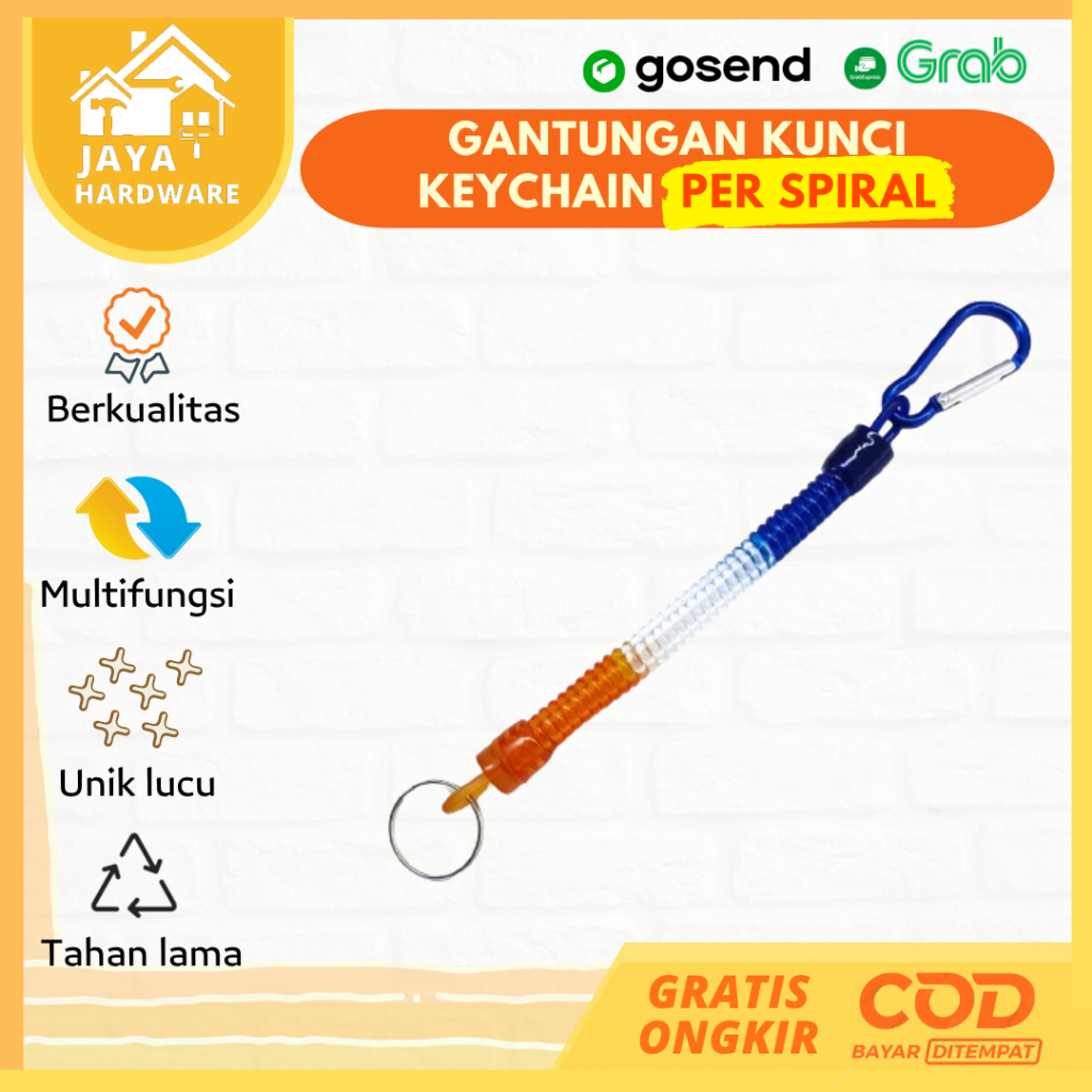 Jual Gantungan Kunci Ganci Keychain Key Chain Spiral Tali Panjang ...