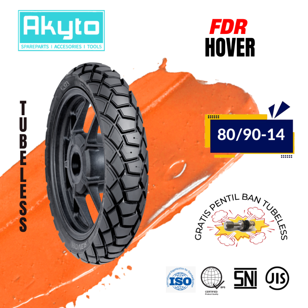 Jual BAN FDR HOVER RING 14 / BAN TUBELESS / BAN MOTOR R14 / BAN VARIO ...