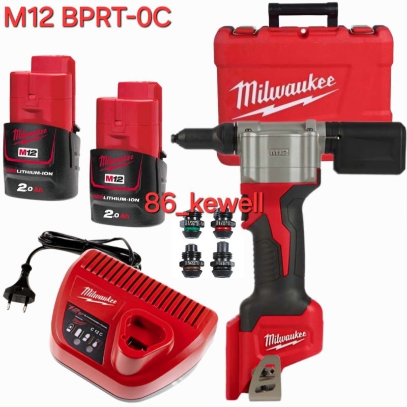 Jual MILWAUKEE Rivet Tools Cordless Series M12 BPRT | Mesin Rivet Mur ...