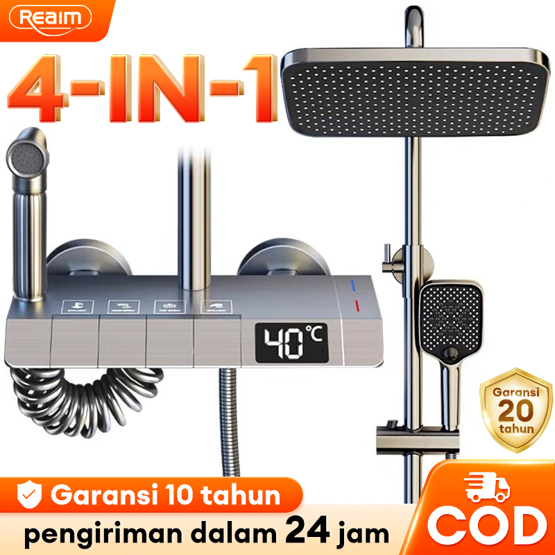 Jual 【COD】Reaim Shower 1 Set Shower Set Kamar Mandi Rain Shower + Keran ...