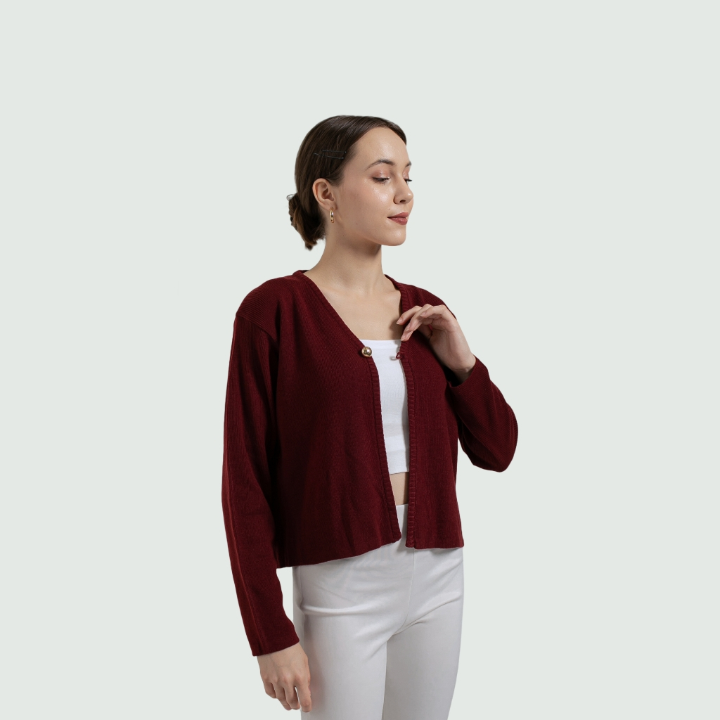 Jual BM - MIRA CROP CARDIGAN RAJUT PREMIUM - CARDIGAN KNITWEAR WANITA ...