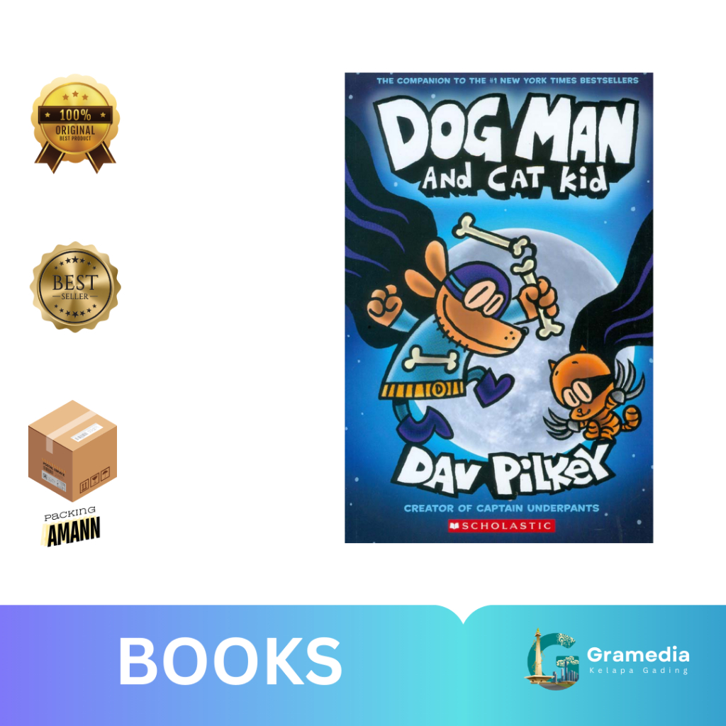 Jual Gramedia MKG - Buku Import - Dog Man #4: Dogman and Cat Kid (Dav ...