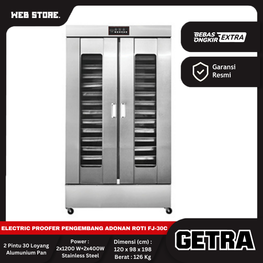 Jual Mesin Oven Pengembang Roti 15 Tray Electric Proofer FJ-30C Getra ...