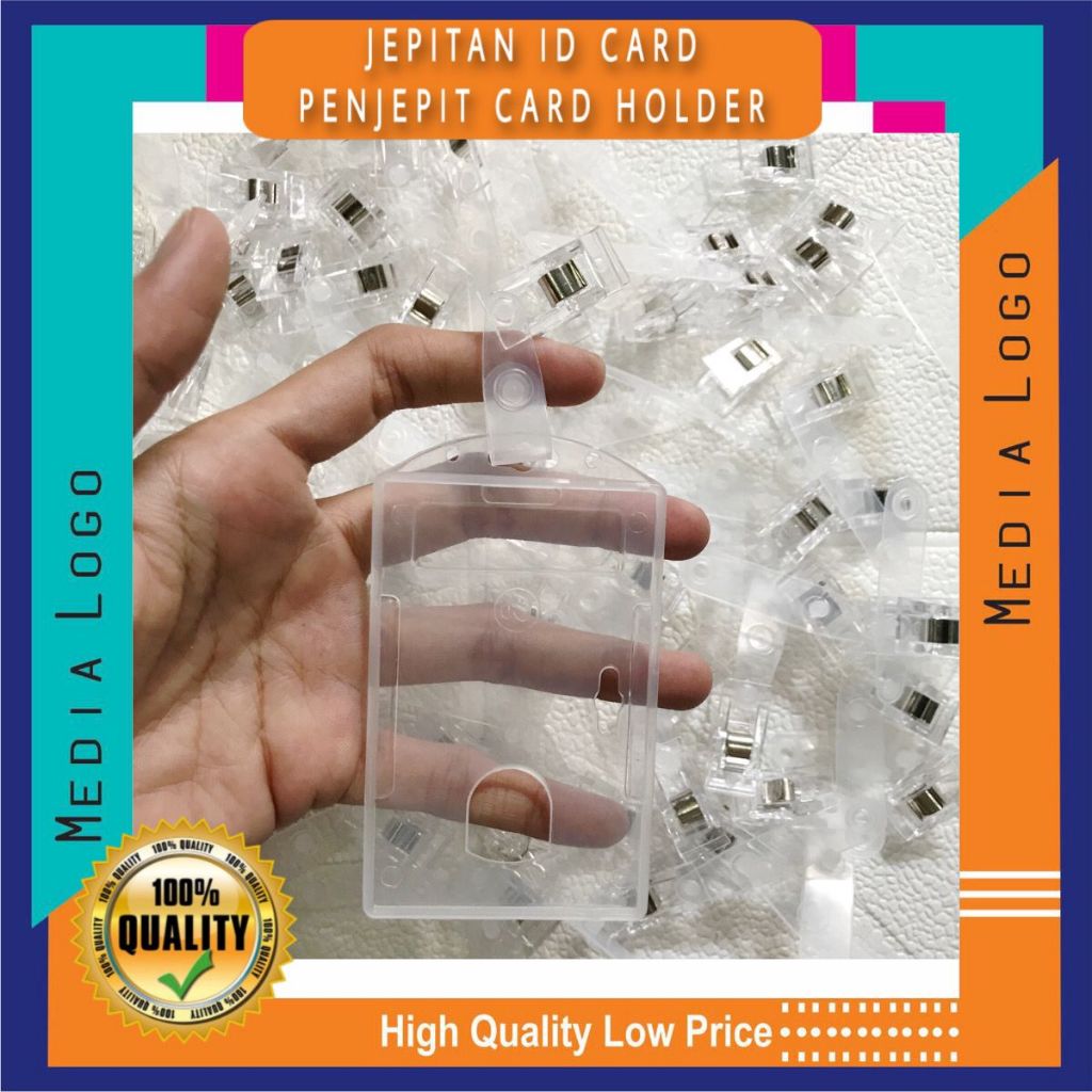 Jual Penjepit ID Card 1set/Name tag/Tempat ID Card Klip Jepitan (Paket ...
