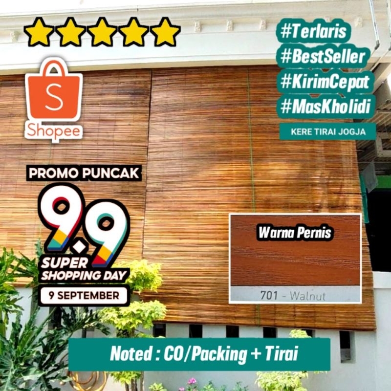 Jual Kere Tirai Gulung (Rotan Penjalin Warna Pernis) Terlaris Di Jogja ...