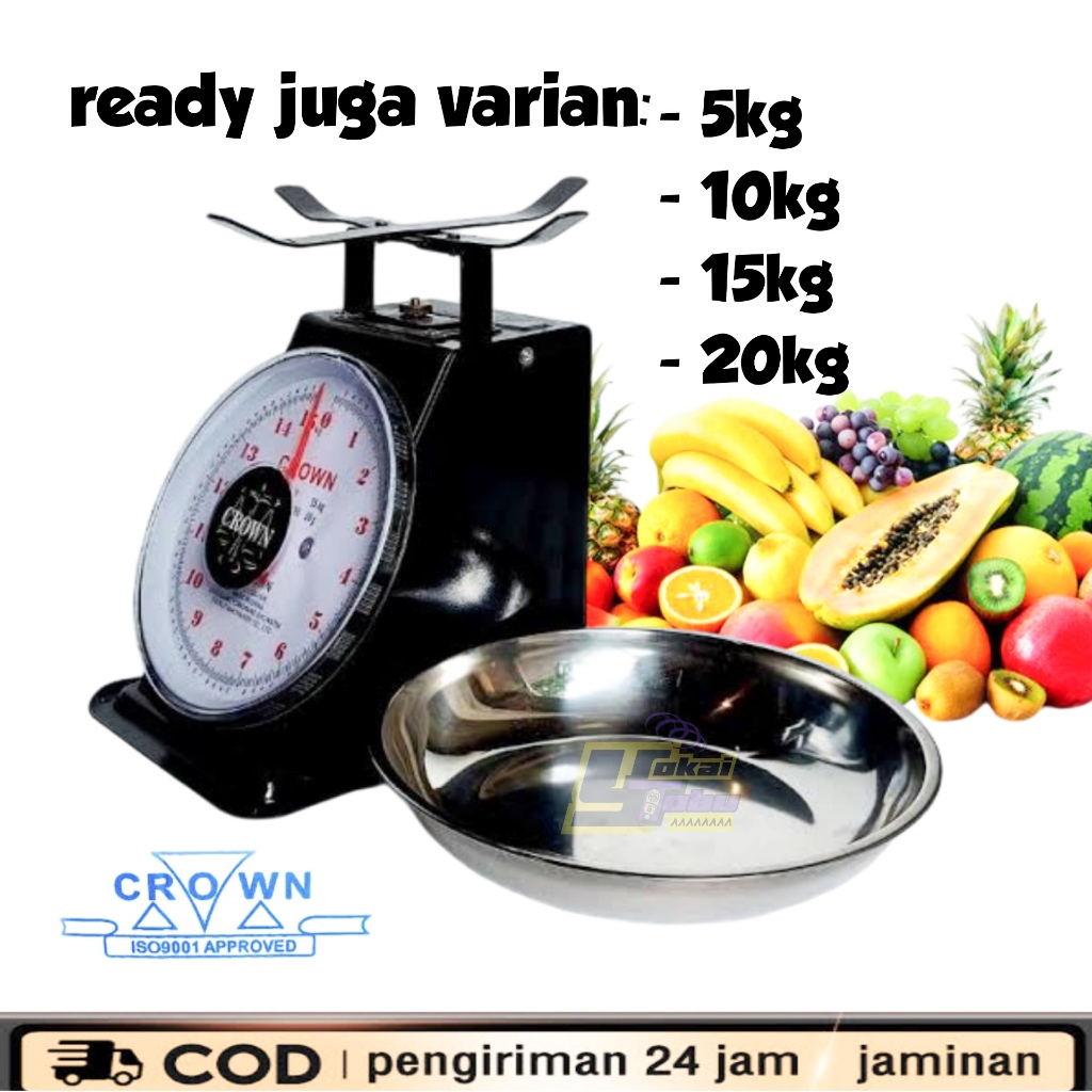 Jual Timbangan Manual Besi Stainless Buah Jarum Serbaguna 5kg 10kg 20kg 30kg Timbangan Duduk ...