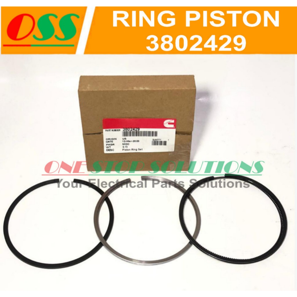 Jual RING PISTON 6CT PN 3923537 / O RING PISTON CUMMINS DCEC ORIGINAL ...