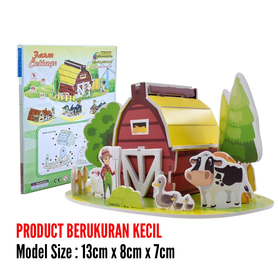Jual Mini Puzzle 3 Dimensi MINI FARM | Mainan Anak Perempuan - 1688G ...