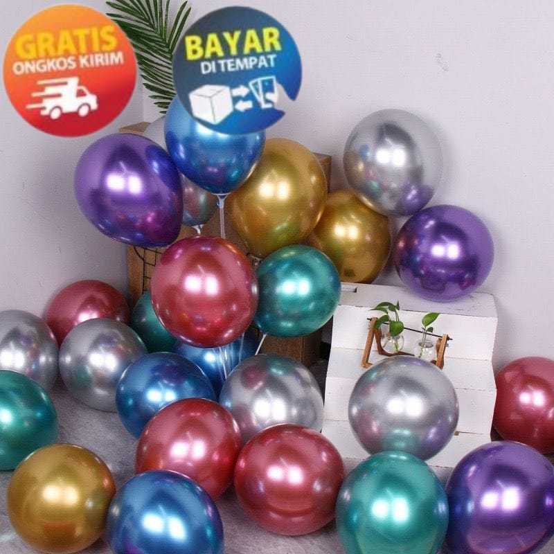 Jual KP197 - BALON LATEX CHROME 12 INCH BALON KILAT BALON ULANG TAHUN ...