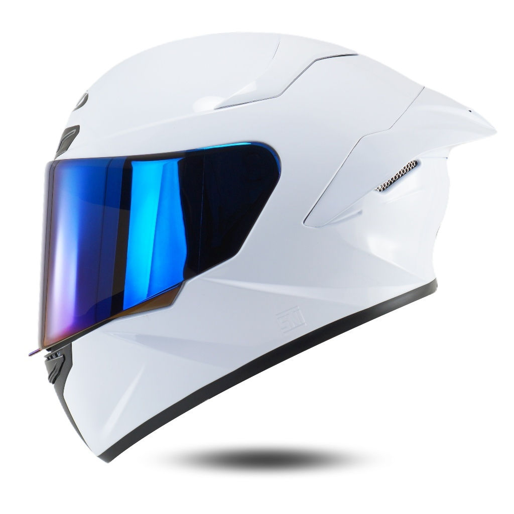Jual Helm Mla Crypton Full Face Terbaru Solid White Kaca Visor Iridium ...