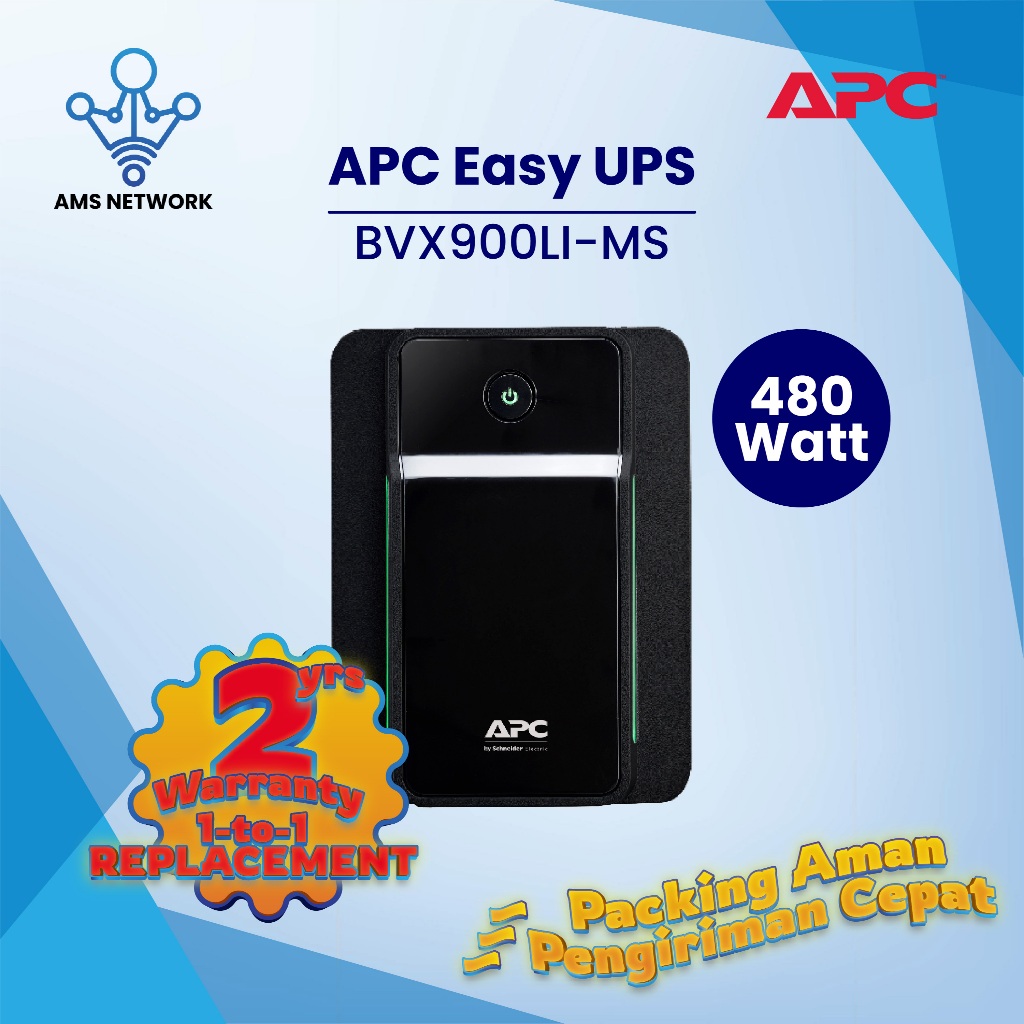 Jual UPS APC Easy UPS BVX 900 LI MS 900 VA 480 Watt 80 menit Runtime 2 ...