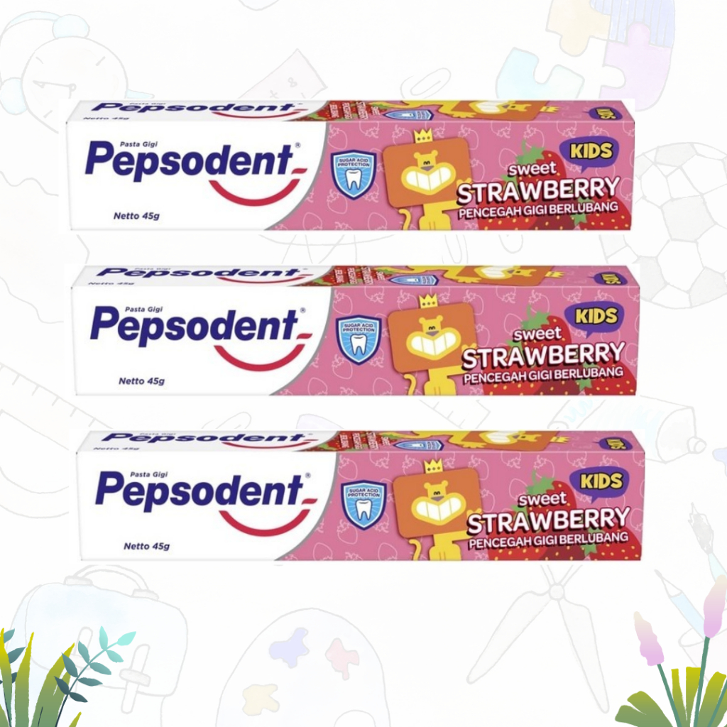 Jual Pepsodent Kids Pasta Gigi Strawberry 45gr (PCS) | Shopee Indonesia