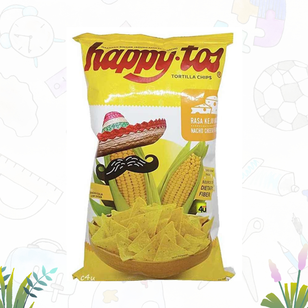 Jual HAPPYTOS SNACK TORTILLA CHIPS NACHO CHEESE 140gr (PCS) | Shopee ...
