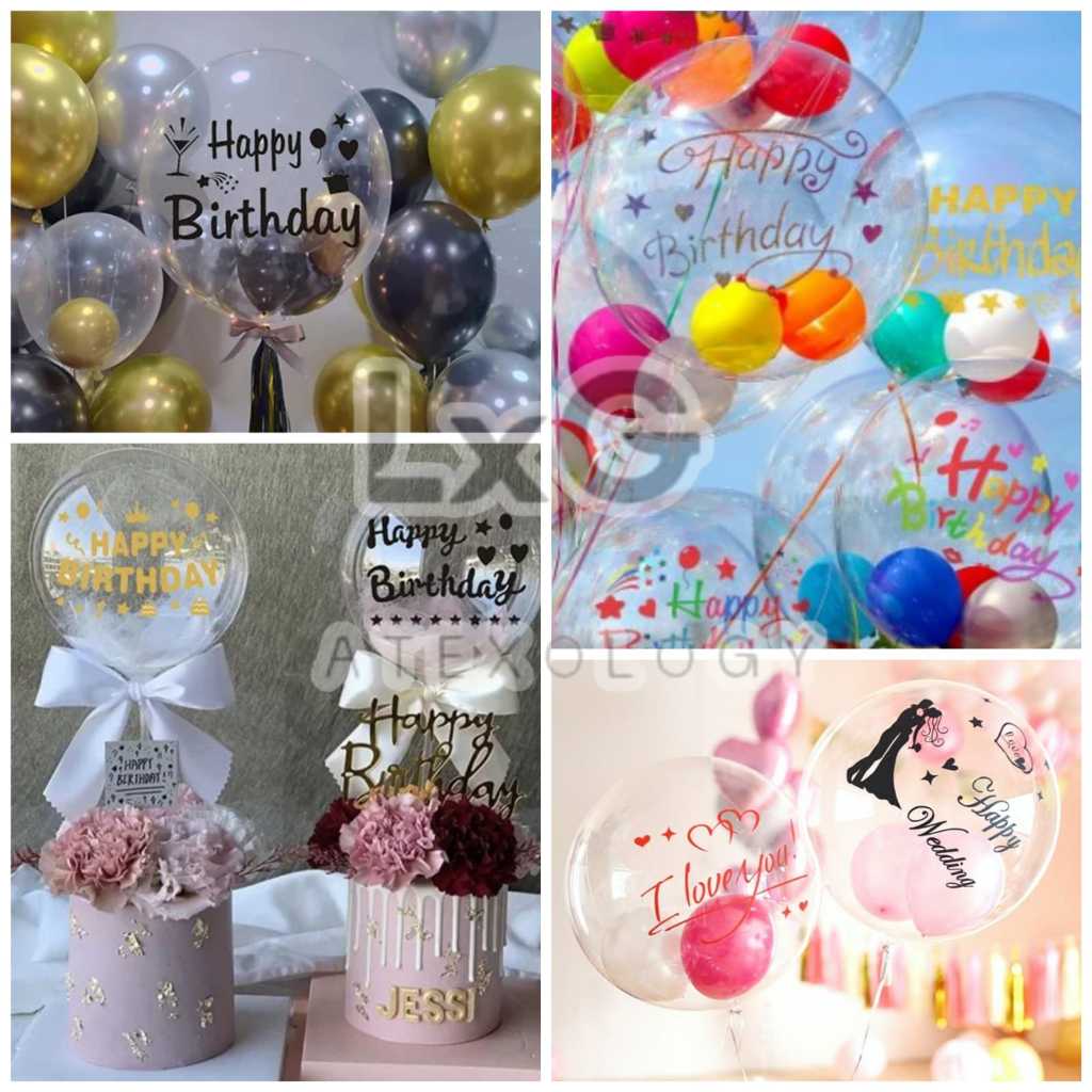 Jual Stiker Balon PVC Happy Wedding / Dekorasi Balon / I LOVE YOU ...