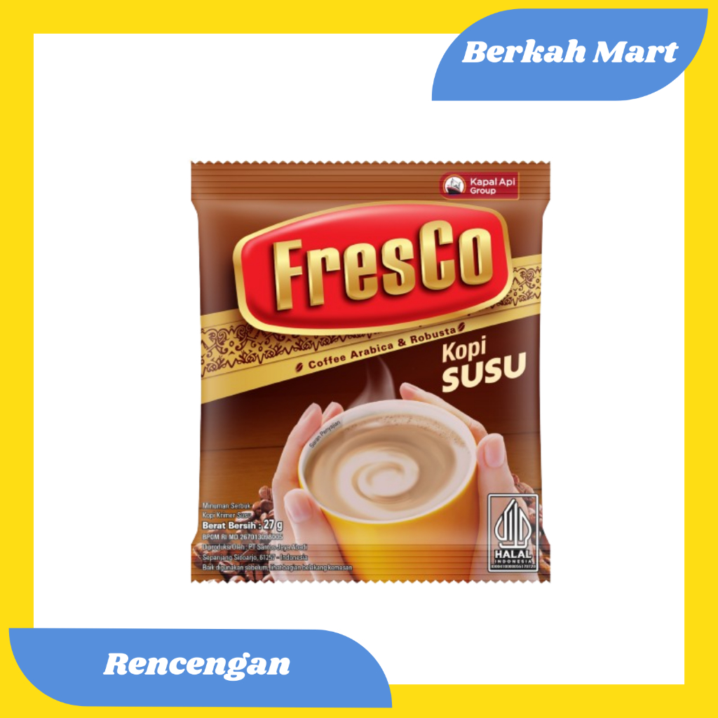 Jual FRESCO KOPI SUSU SACHET (RENCENGAN ISI 12 PCS) | Shopee Indonesia