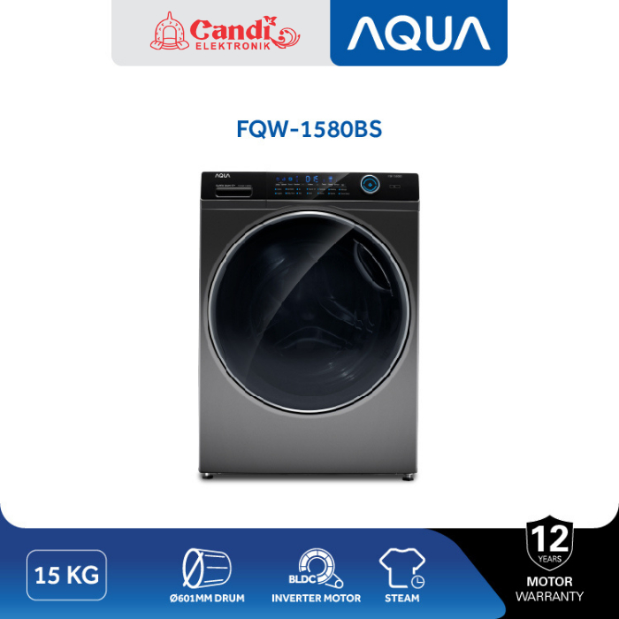 Jual AQUA MESIN CUCI FQW-1580BS FRONT LOADING 15 KG 1 TABUNG FQW1580BS ...