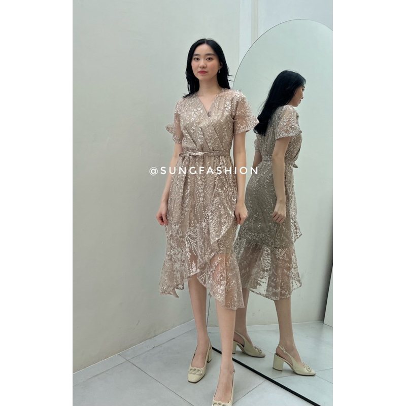 Jual S170 dress kondangan duyung pesta bridesmaid korean look | Shopee ...