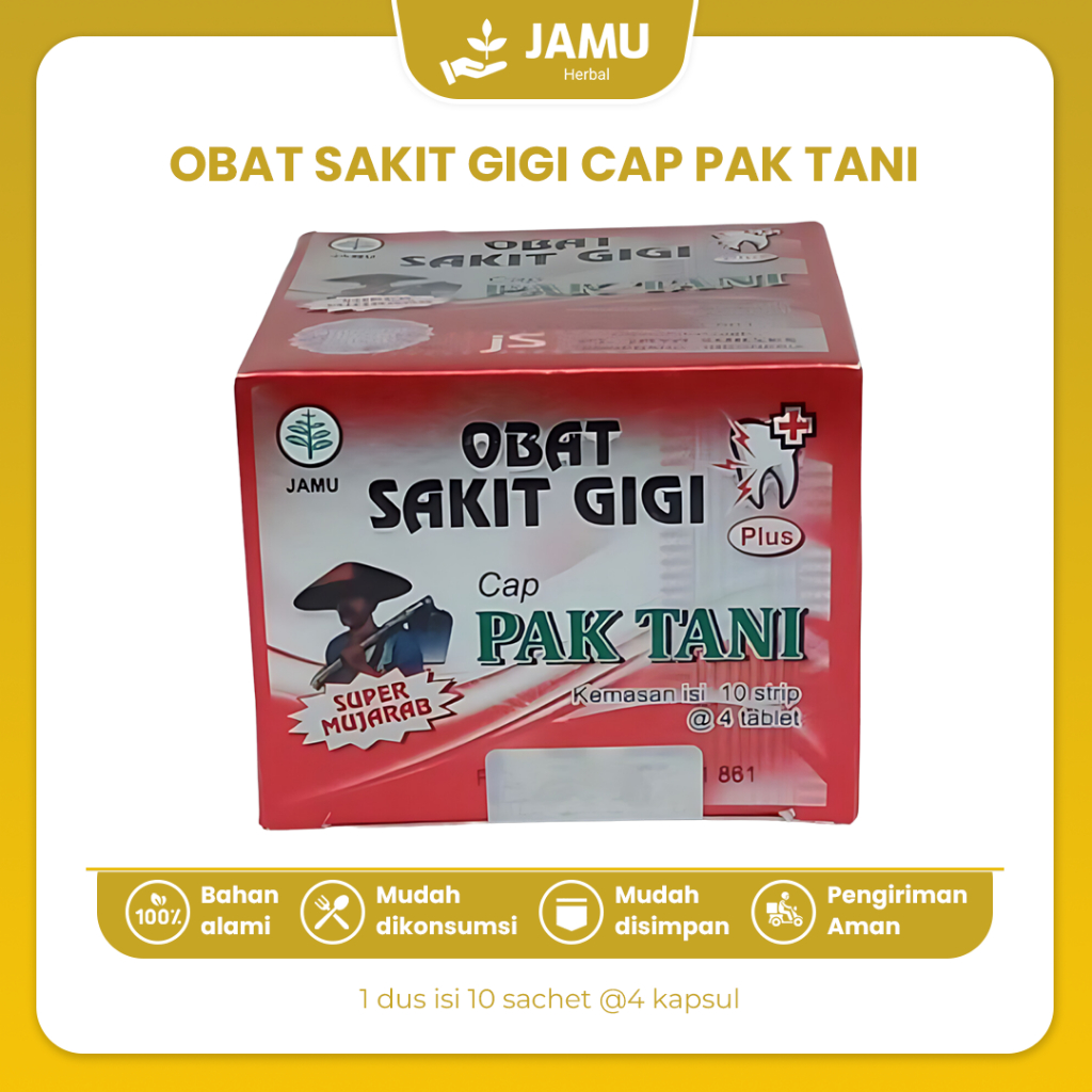 Jual Obat Sakit Gigi Jamu Cap Pak Tani Membantu Mengatasi Gusi Bengkak ...