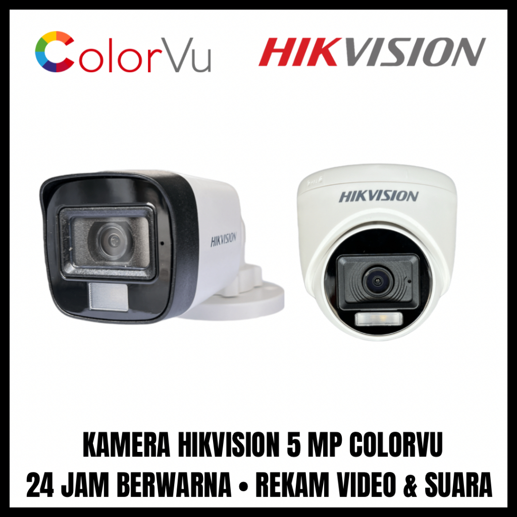 Jual KAMERA CCTV HIKVISION COLORVU 5MP 3K INDOOR OUTDOOR AUDIO SERIES ...
