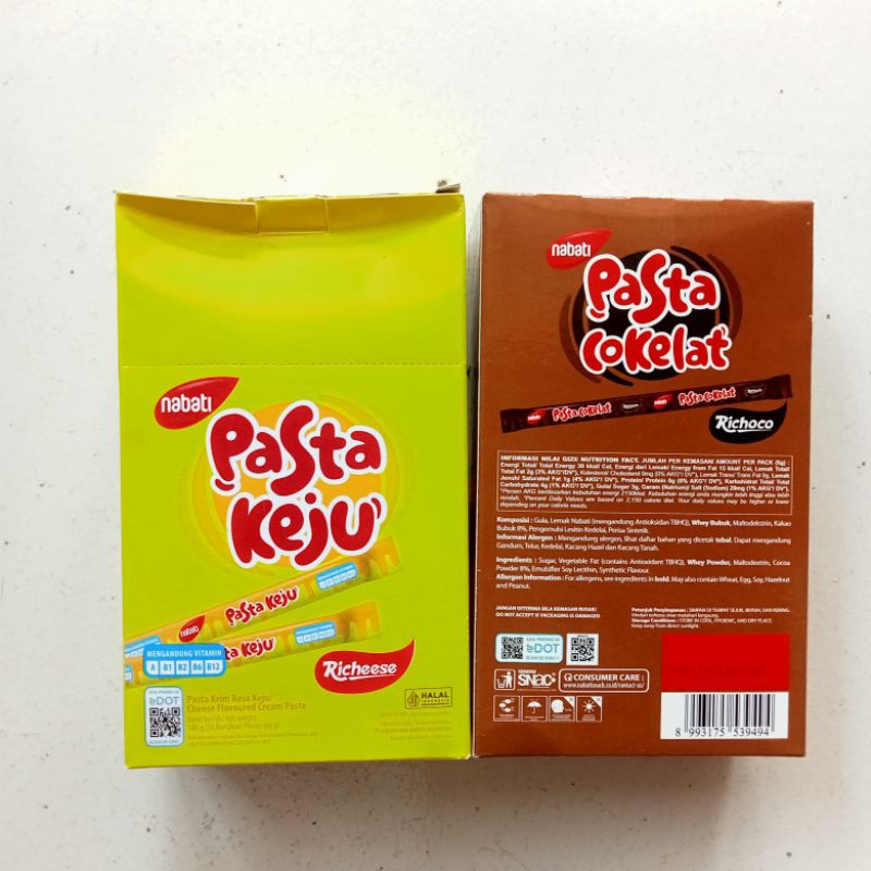 Jual Pasta Keju Richeese Dan Pasta Cokelat Richoco ( 30 pcs x 6g ...