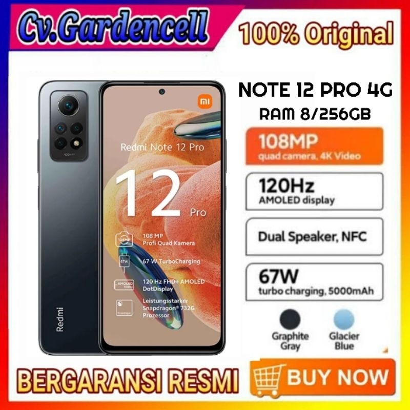 Jual Xiaomi Redmi Note 12 Pro 4g Ram 8/256 Gb Garansi Resmi | Shopee ...