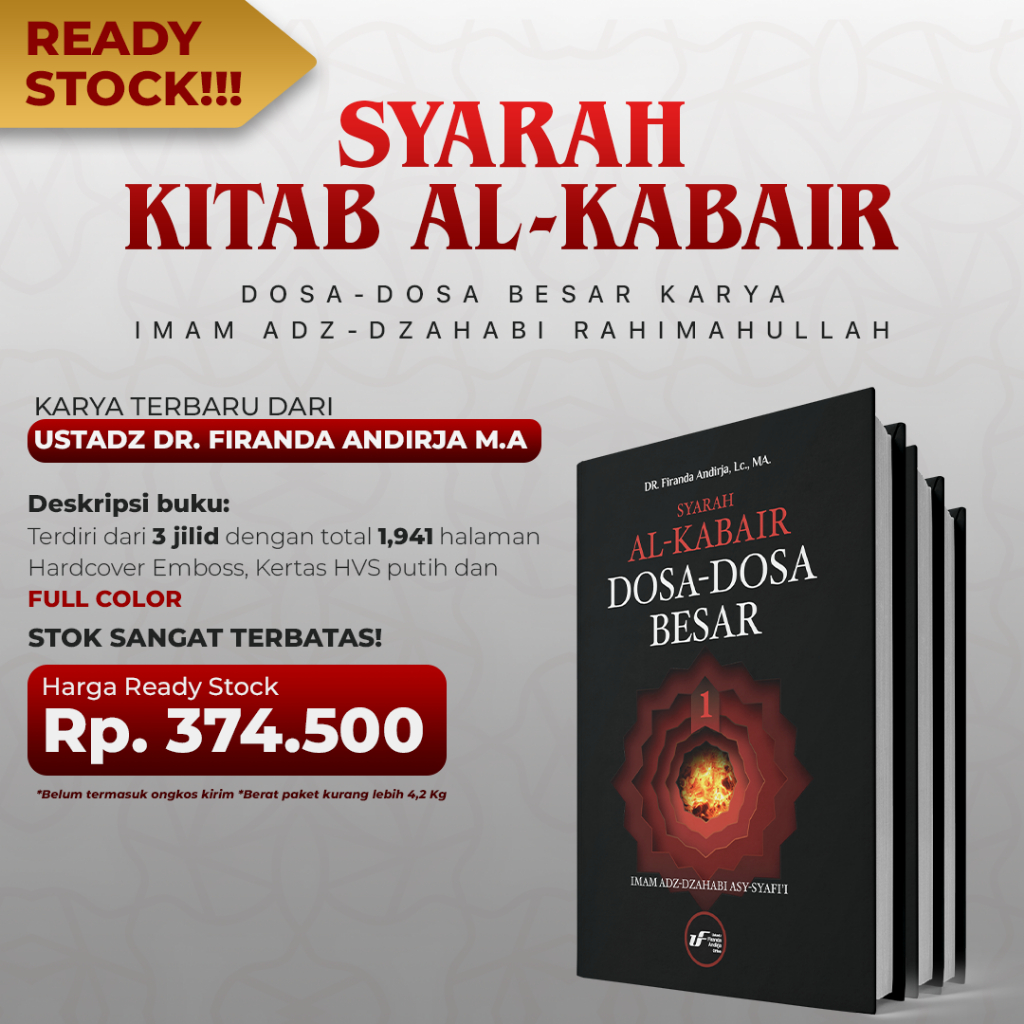 Jual KITAB AL-KABAIR (DOSA-DOSA BESAR) KARYA USTADZ DR. FIRANDA ANDIRJA ...