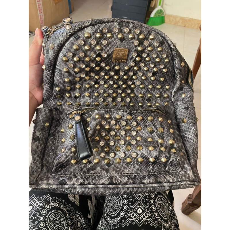 Jual MCM ransel / backpack full kulit asli preloved | Shopee Indonesia
