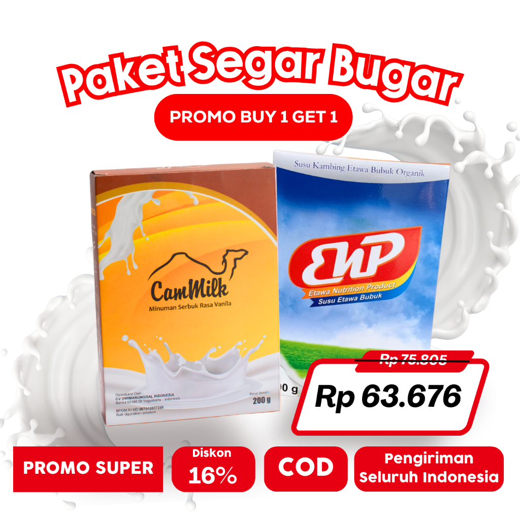 Jual Paket Segar Bugar Promo Buy Susu Unta Cammilk free Susu Etawa Enp ...