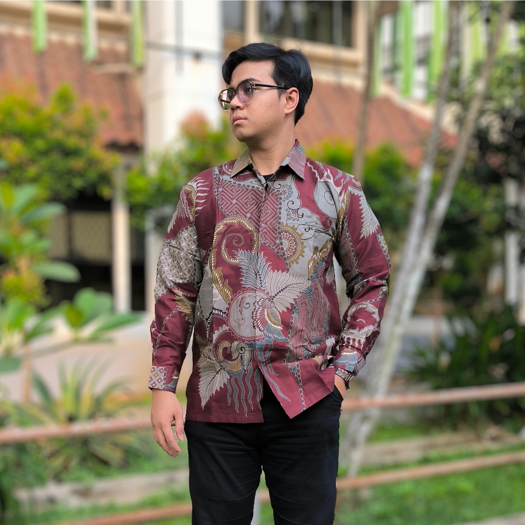 Jual Batik Pria Lengan Panjang Premium Kemuning Mas Motif Cendrawasih ...