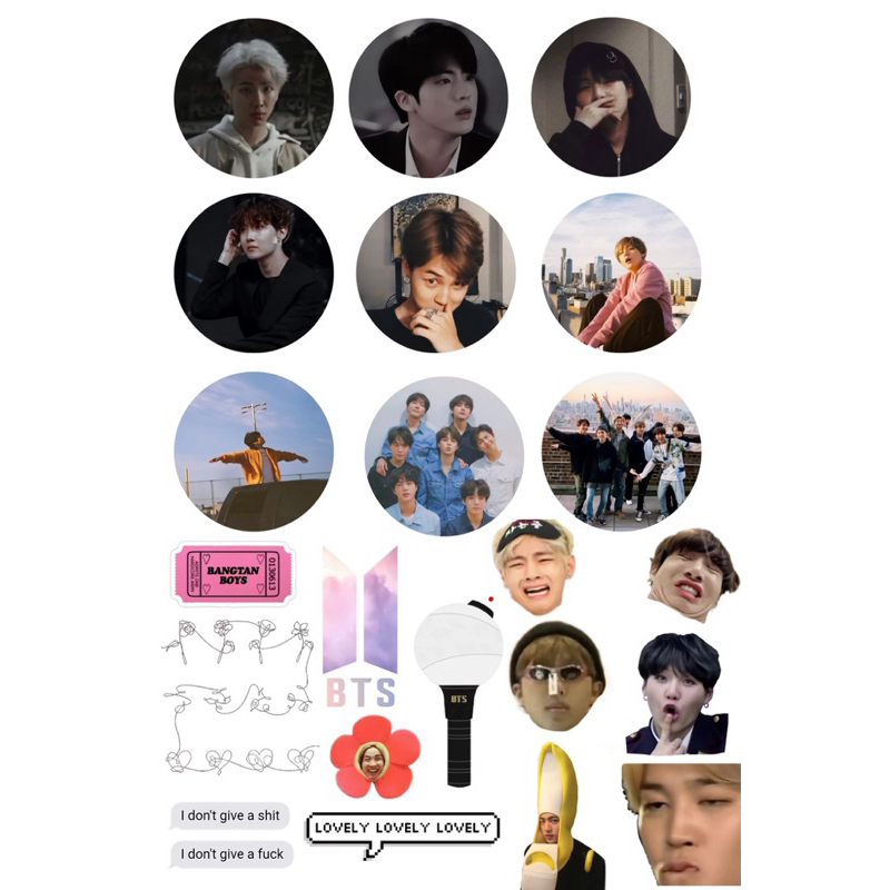 Jual STICKER PACK BTS BT21 KPOP BTS BANG TAN BOYS STICKER AESTHETIC ...