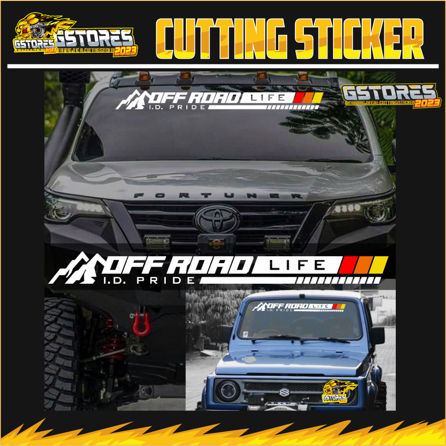 Jual cutting sticker off road ID 4x4 kaca mobil,jimny ,feroza,hummer ...