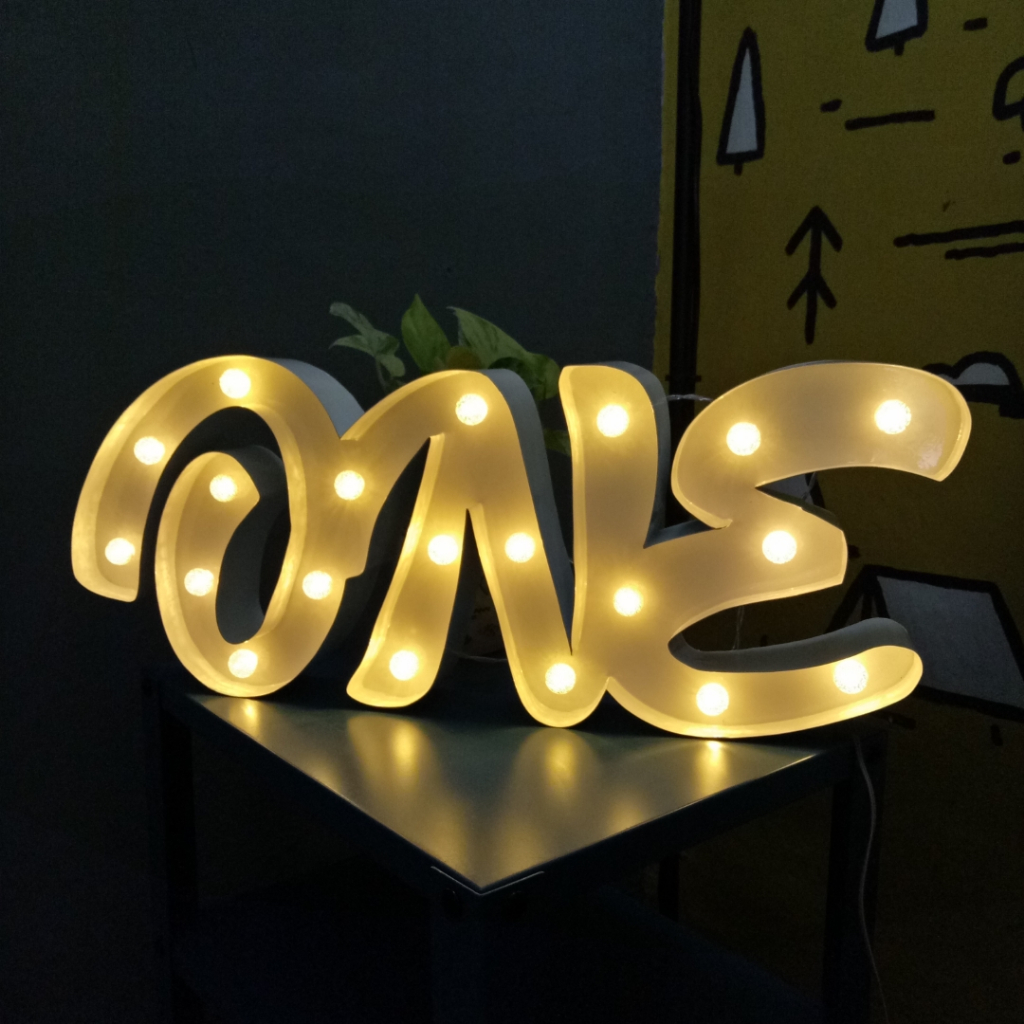 Jual CUSTOM Letter Lamp 20cm | Custom Lampu Huruf LED Marquee Lights ...