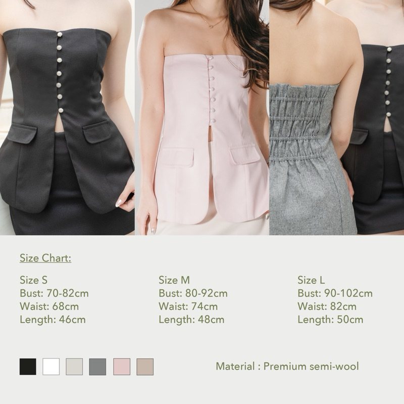 Jual Pearl Tube Top -- Ocha Wear X Valerie Pola | Tanktop Trendy Casual ...