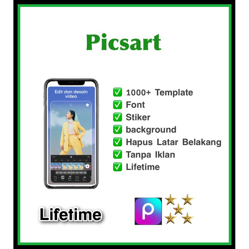 Jual picsar't edit foto dan video ios dan android anti limit seumur ...