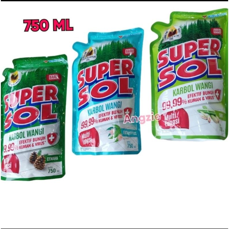 Jual supersol karbol wangi 750 ml refill | Shopee Indonesia