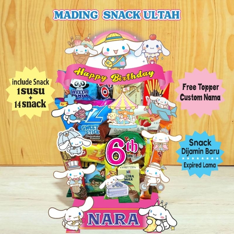 Jual Mading Snack Ulang Tahun / Tower Snack Ultah Anak / Hampers Ultah ...