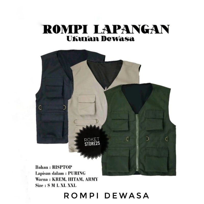 Jual ROMPI DEWASA TACTICAL/ROMPI DEWASA LAPANGAN/ROMPI UNTUK KKN/ROMPI ...