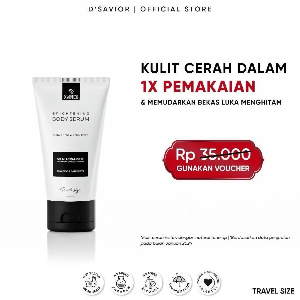 Jual BPOM D'SAVIOR Body Serum Brightening Niacinamide 5% | Lotion ...