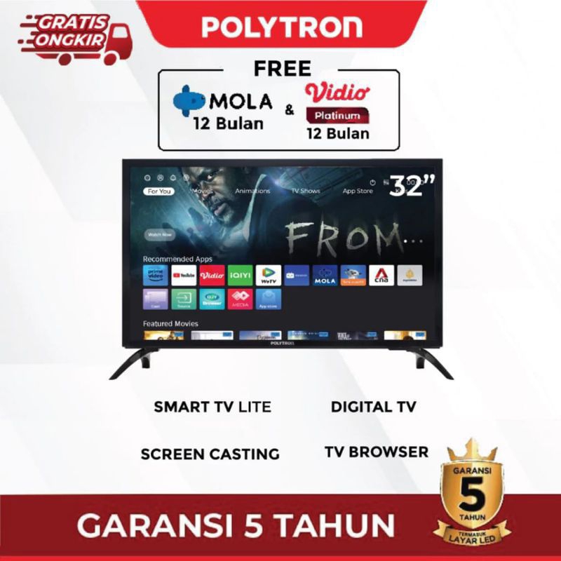 Jual Smart TV LED POLYTRON 32" inch PLD-32CV1869 | Shopee Indonesia