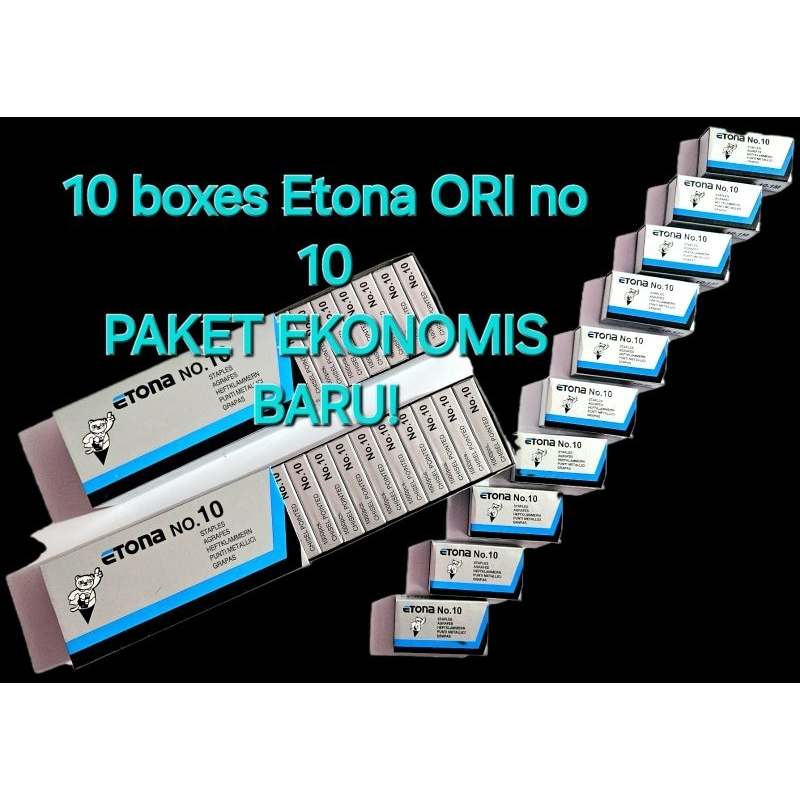 Jual 10 pak Isi Staples Etona no 10. GARANSI SEUMUR HIDUP! | Shopee Indonesia