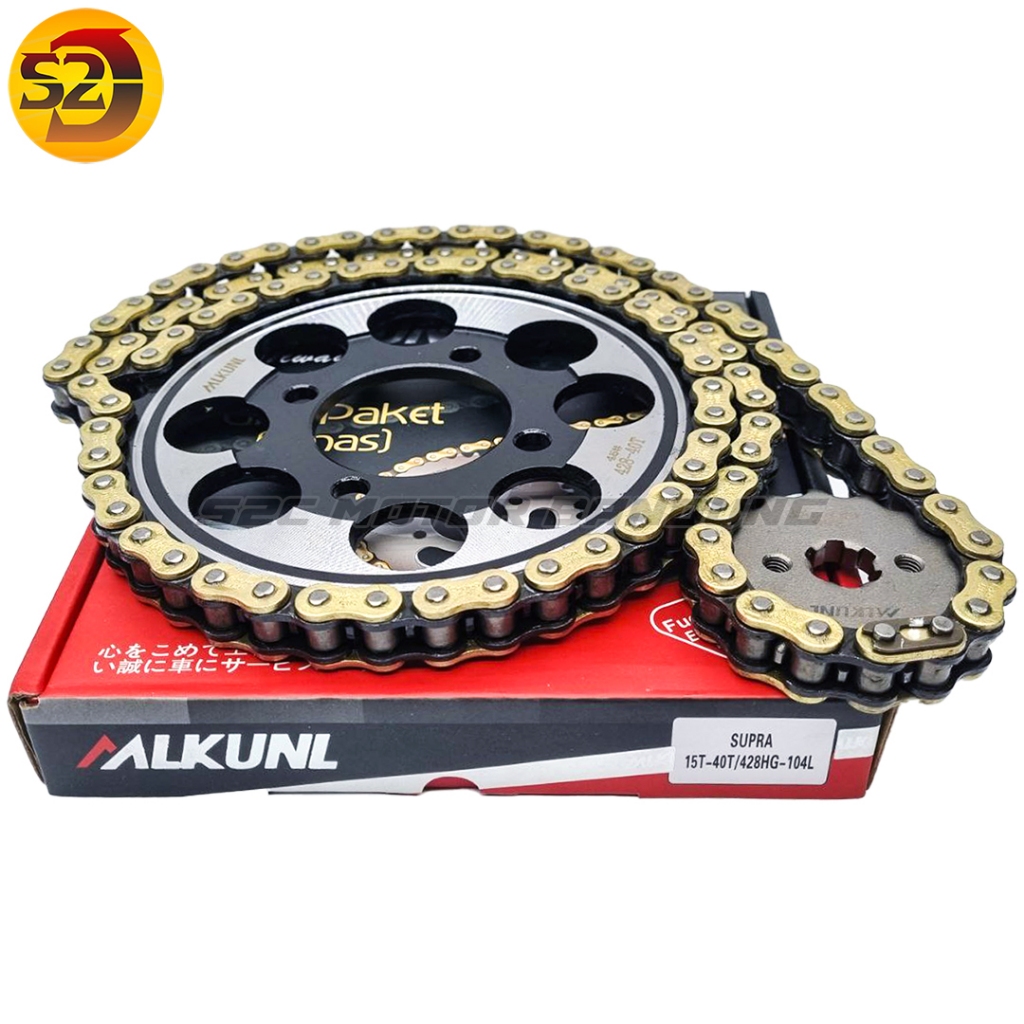 Jual GEAR PAKET GEARSET HONDA SUPRA X SUPRA FIT LAMA RACING GOLD MODEL SSS MLKUNL 15T/40T 428HG ...