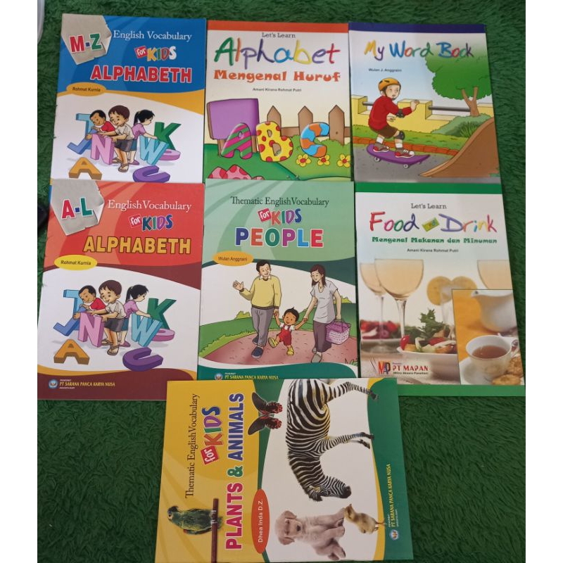 Jual ORIGINAL BUKU THEMATIC ENGLISH VOCABULARY FOR KIDS ALPHABETH A-L M ...