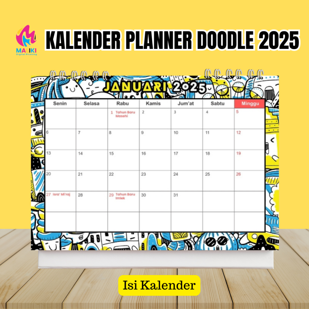 Jual Kalender Planner Tema Doodle 2025 | Shopee Indonesia