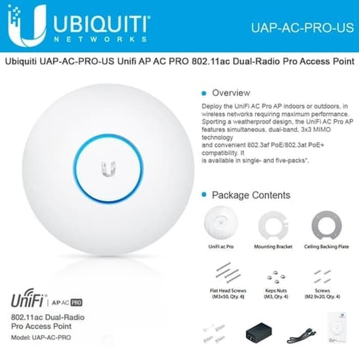 Jual Ubiquiti UBNT Unifi AP AC PRO ( UAP-AC-PRO ) | Shopee Indonesia