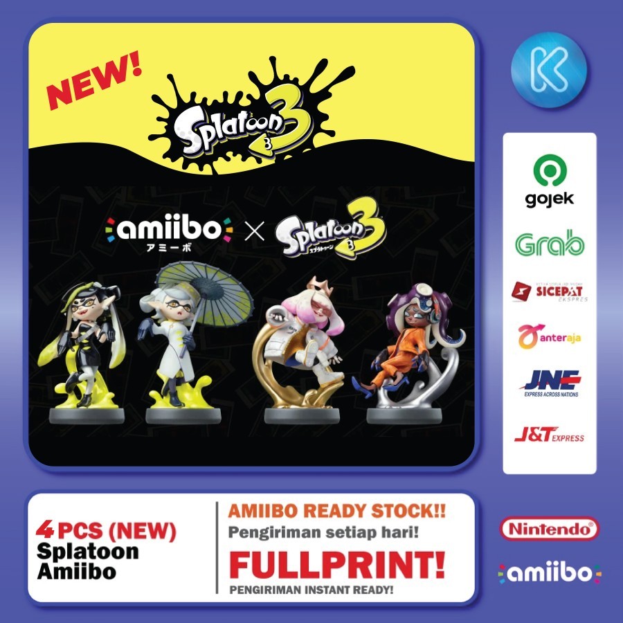 Jual Amiibo Splatoon 3 Callie, Marie, Marina Pearl Complete 4pcs (Clone) | Shopee Indonesia