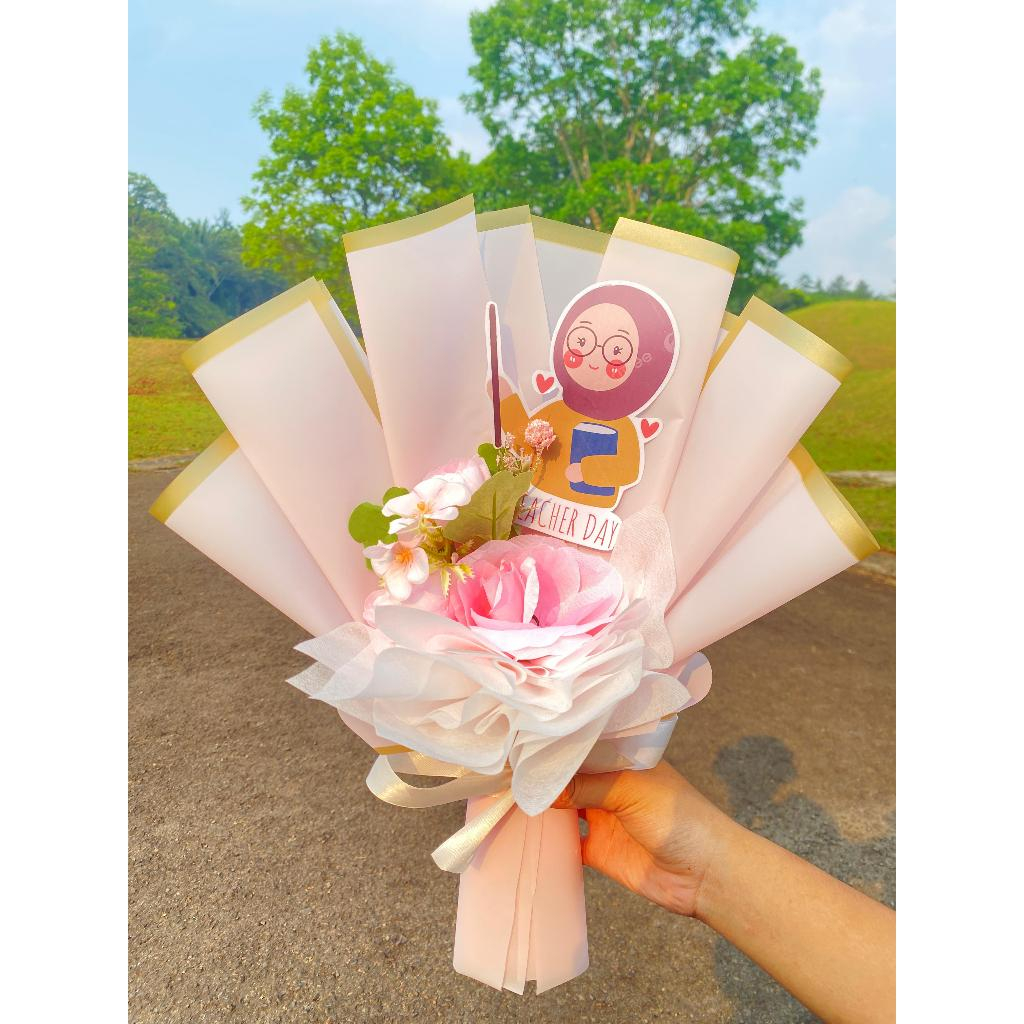Jual Bucket Hari Guru Bouquet Bucket Topper Guru | Shopee Indonesia