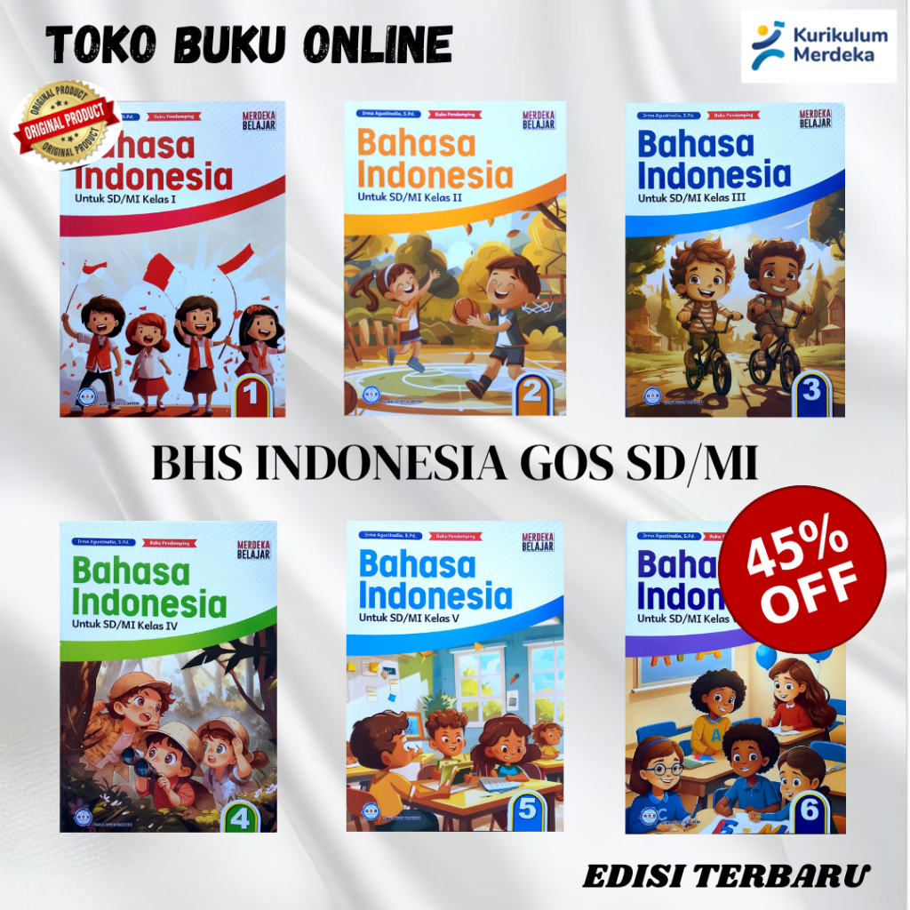 Jual Buku Siswa Pendamping BAHASA INDONESIA GOS (Global Offset Sejahtera) Kelas 1,2,3,4,5,6 SD ...