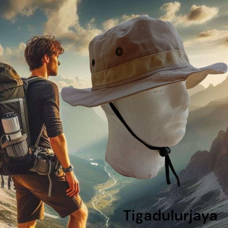 Jual Topi RIMBA TOPI ADVENTURE TOPI PENDAKI WARNA KREM | Shopee Indonesia