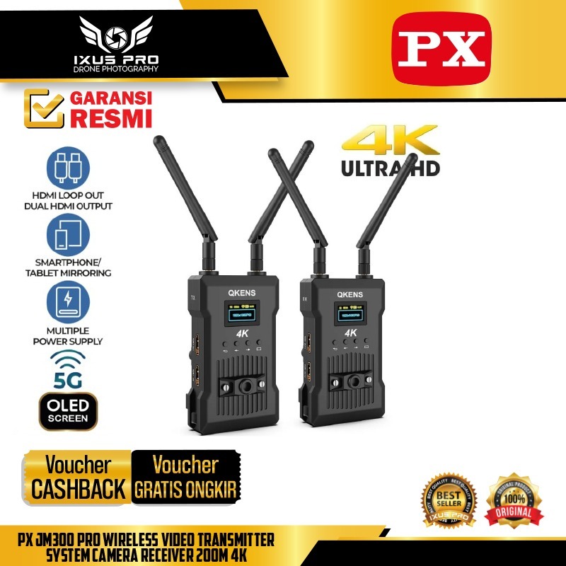 Jual PX JM300 Pro Wireless Video Transmitter System Camera Receiver ...