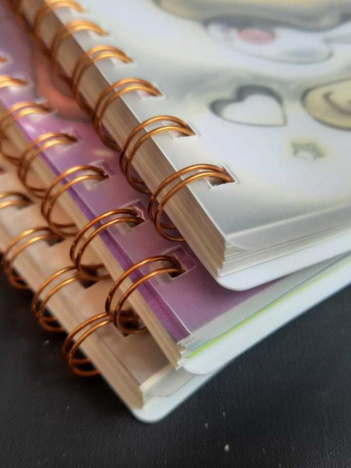 Jual Notebook Buku Spiral A5 Putih 3D + INDEX Aesthetic TEBAL Warna ...